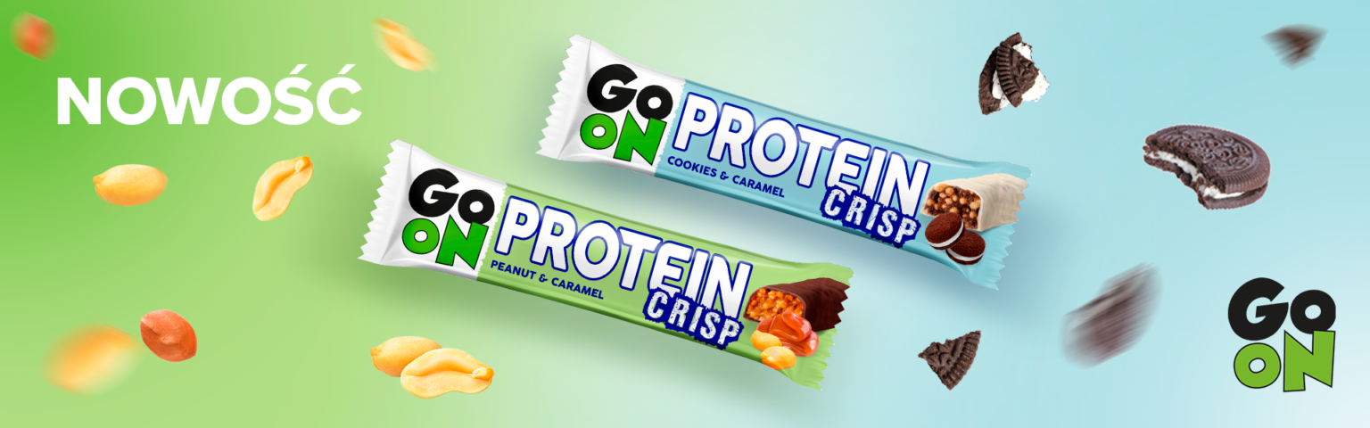 Batony GO ON Protein Crisp - chrupiące batony proteinowe od Sante!